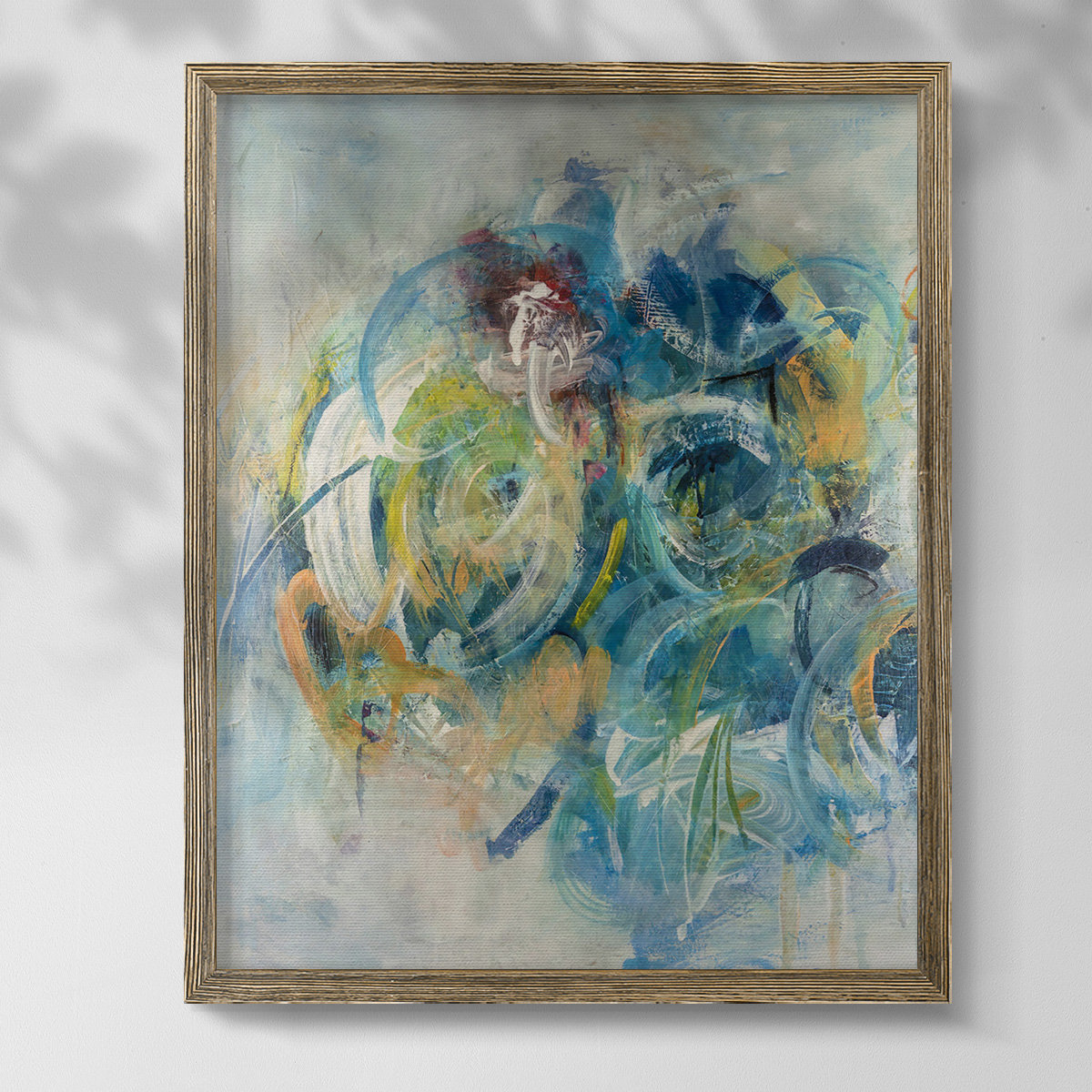 Union Rustic Printed Brushwork II Framed Print | Wayfair